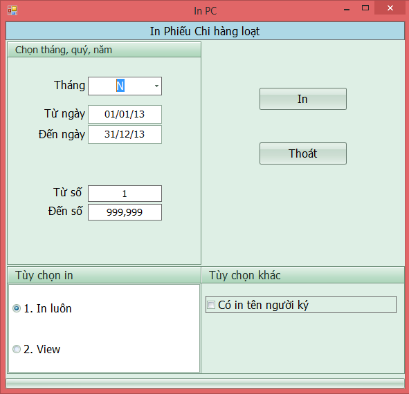 Hình ảnh giao diện phần mềm kế toán Smart Pro